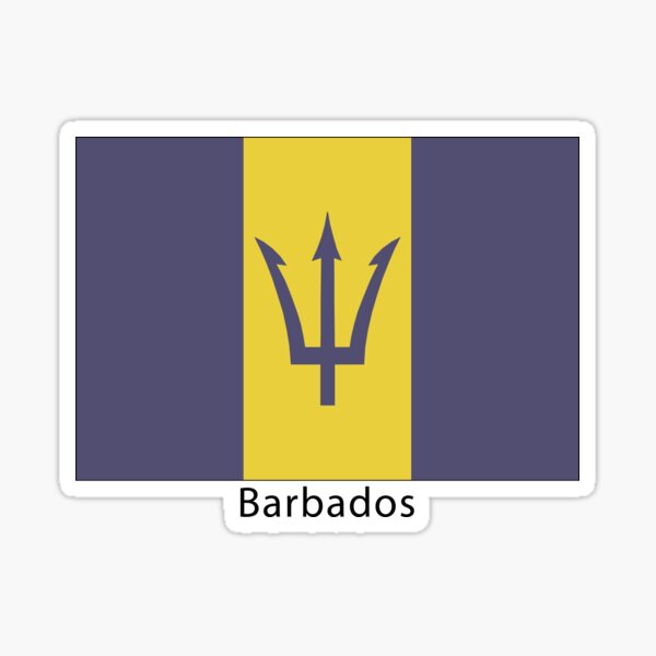 "Flag of Barbados" Sticker for Sale by Dave42 | Redbubble