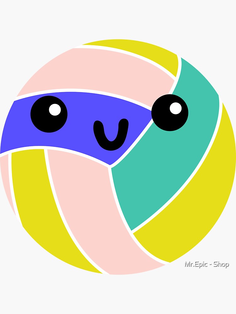 "happy volleyball smiley" Sticker for Sale by Jimhanes | Redbubble