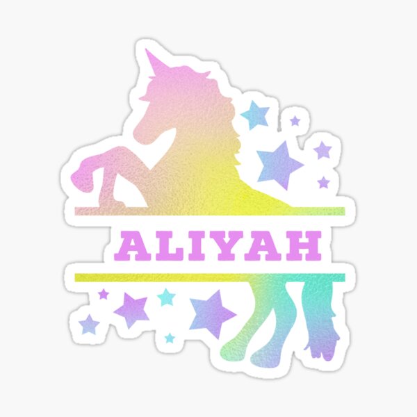 "Aliyah unicorn lover gift idea " Sticker for Sale by WOWSOMETHINGNEW ...