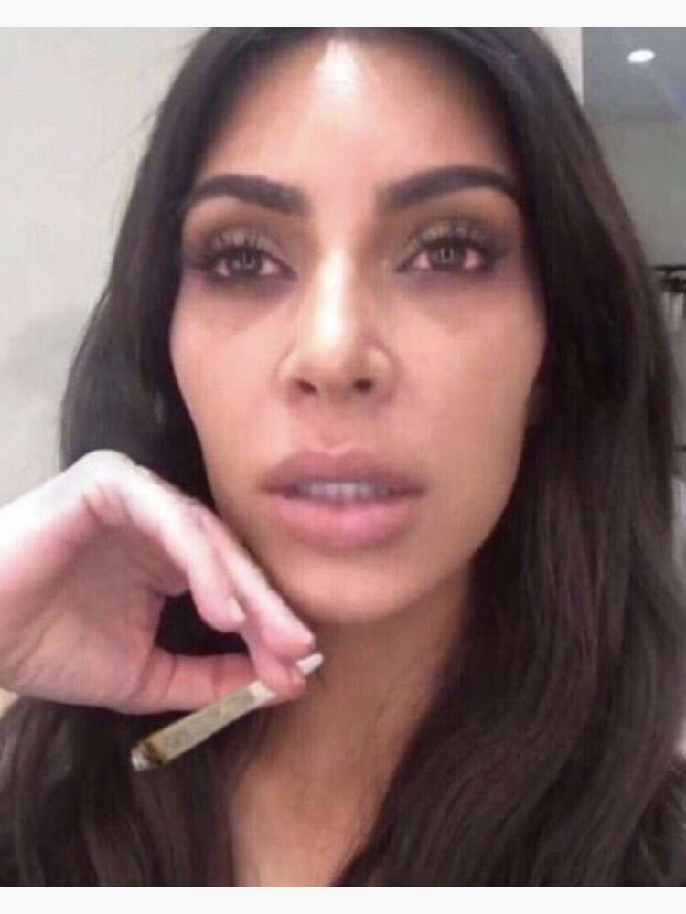 "Kim Kardashian Smoking a Blunt " Sticker for Sale by debracornell97 ...