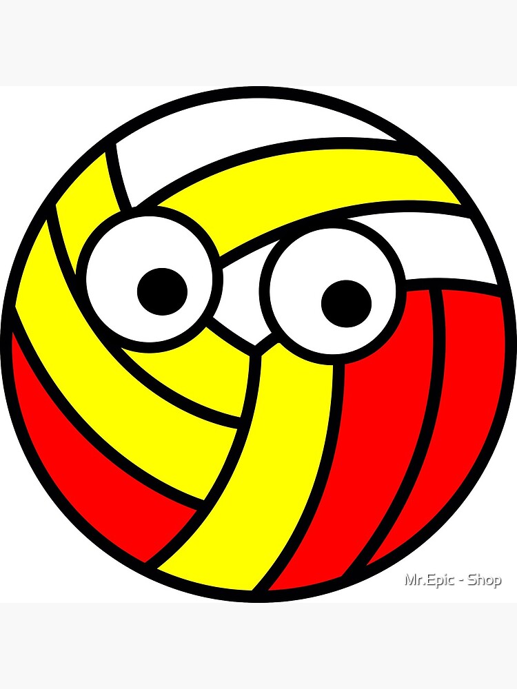 "pop colorful happy volleyball smiley" Art Print by Jimhanes | Redbubble