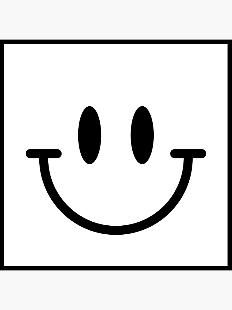 "Smiling squared face" Sticker for Sale by agathe-chal | Redbubble