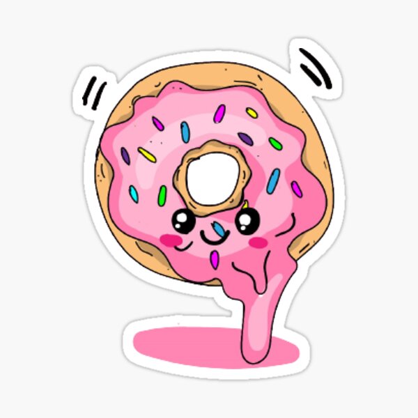"cute donut sticker" Sticker by LCFcreations | Redbubble