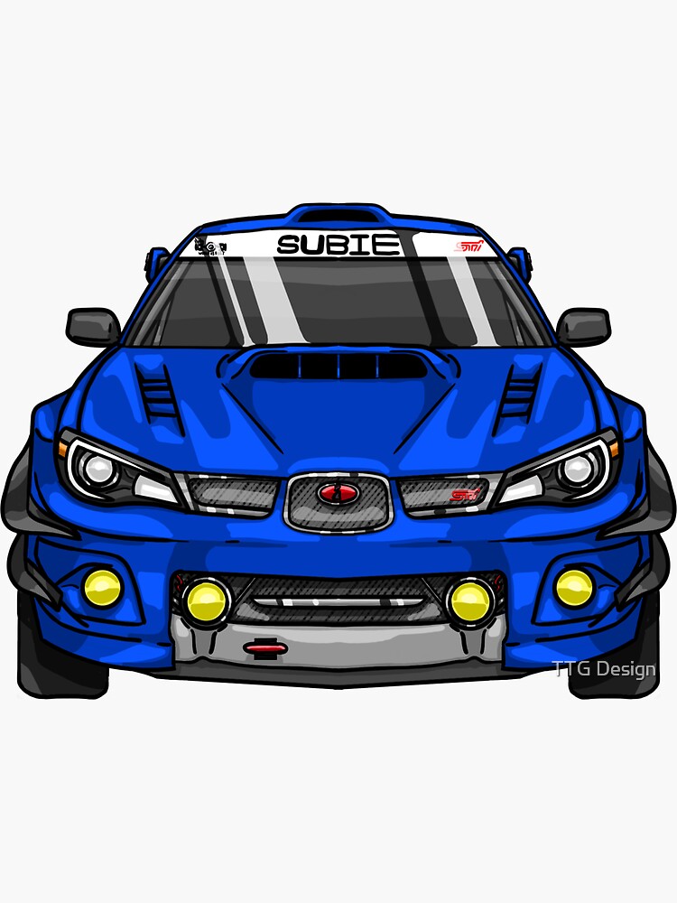 "WR BLUE Hawkeye Rally car" Sticker for Sale by ttghky | Redbubble