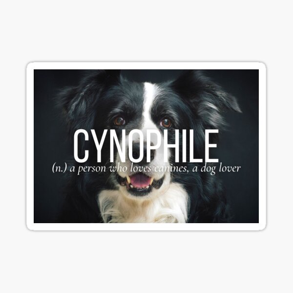 "Cynophile Word Meaning Dog Photo Art" Sticker for Sale by ...
