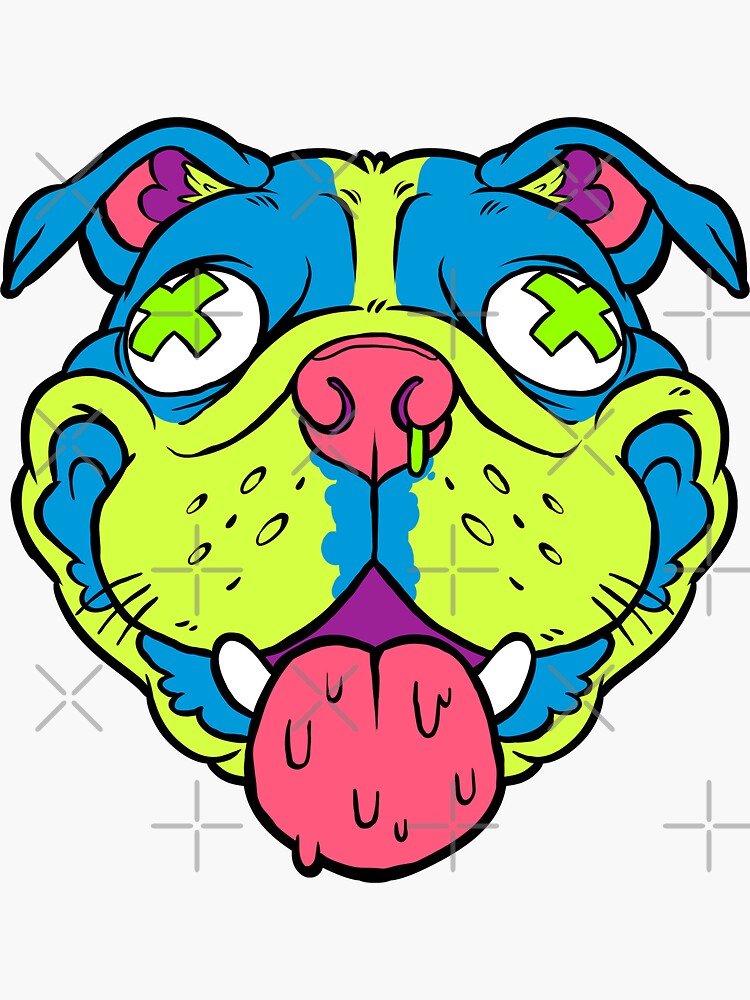 Pegatina «DEDseries - Bulldog Inglés» de dedfox | Redbubble