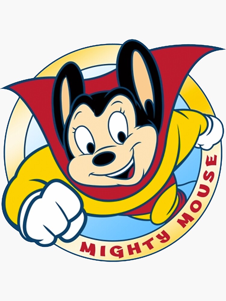 "Mighty Mouse " Sticker by nostalgic-stuff | Redbubble