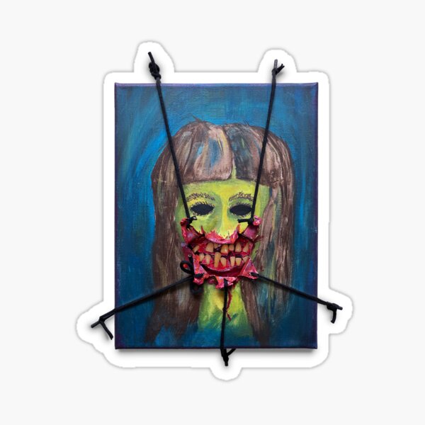 ""You Make Me Smile" 2020 Painting by Travis Varnum" Sticker for Sale ...