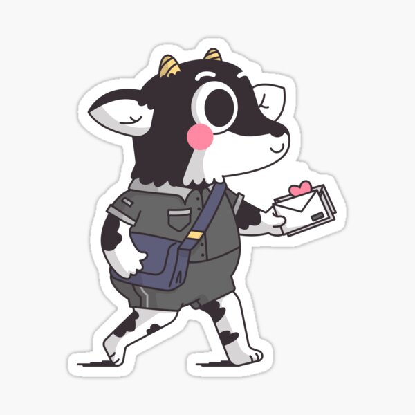 "Cow Mailman" Sticker for Sale by RedsStickerShop | Redbubble