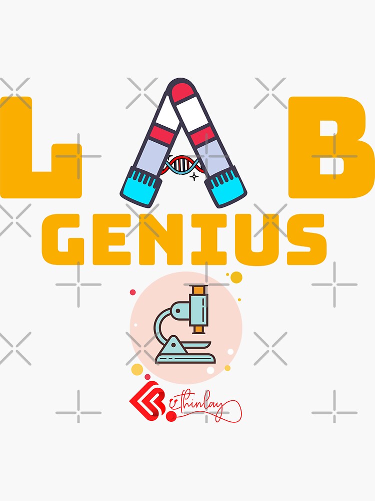 "Laboratory Genius, Laboratory Tech , Lab Genius" Sticker for Sale by ...