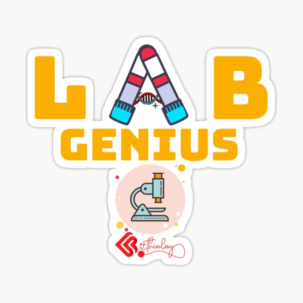 "Laboratory Genius, Laboratory Tech , Lab Genius" Sticker for Sale by ...
