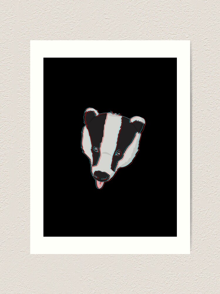 "Cheeky Chappy Badger Anaglyph Design" Art Print for Sale by ...