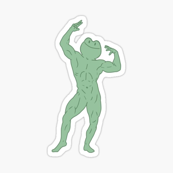 "Buff Frog Icon Three, ThunderThighs" Sticker for Sale by ...