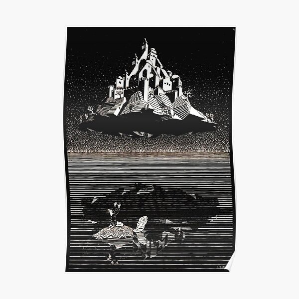 "Castle in the Air, by Maurits Cornelis Escher" Poster for Sale by ...