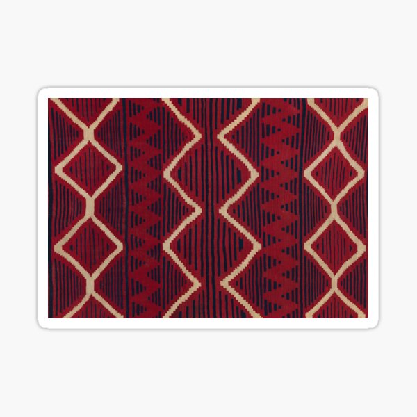 "Red, yellow and Black Native American Navaho Museum Art Weave" Sticker ...