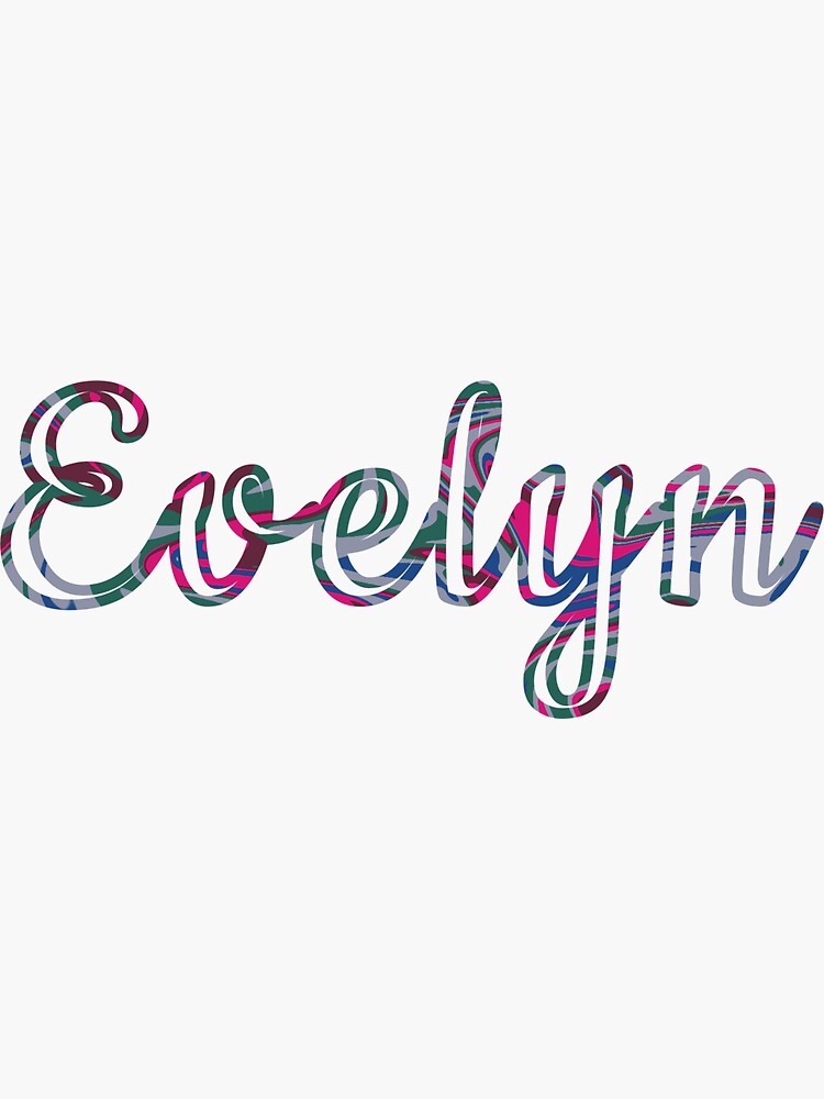 "Evelyn" Sticker for Sale by uni-hannah-corn | Redbubble