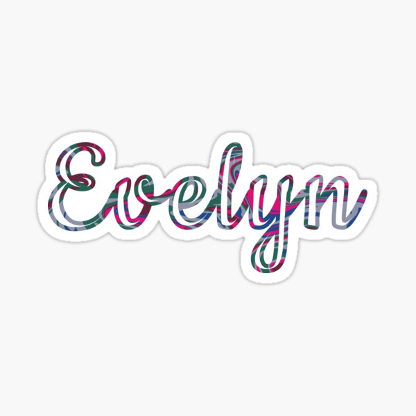 "Evelyn" Sticker for Sale by uni-hannah-corn | Redbubble