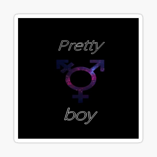"Pretty (Trans) Boy" Sticker for Sale by AlexMoriarty | Redbubble