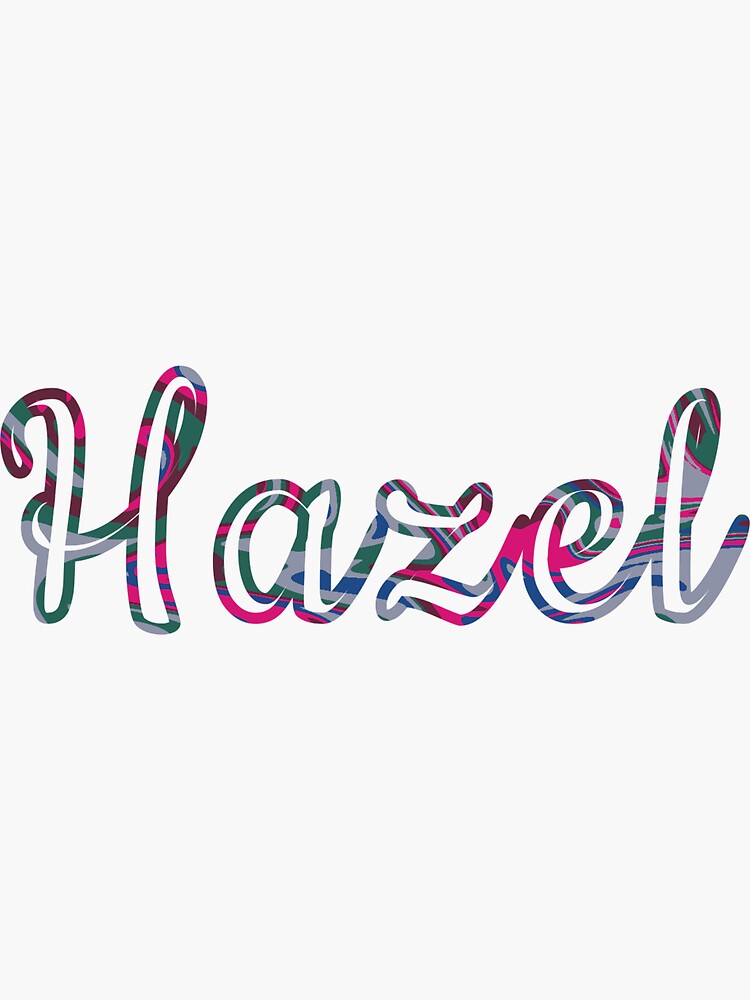 "Hazel Name Sticker" Sticker by uni-hannah-corn | Redbubble