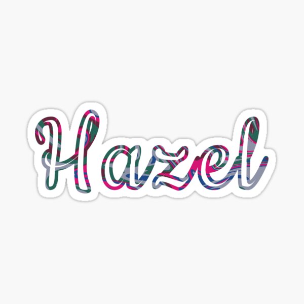"Hazel Name Sticker" Sticker by uni-hannah-corn | Redbubble