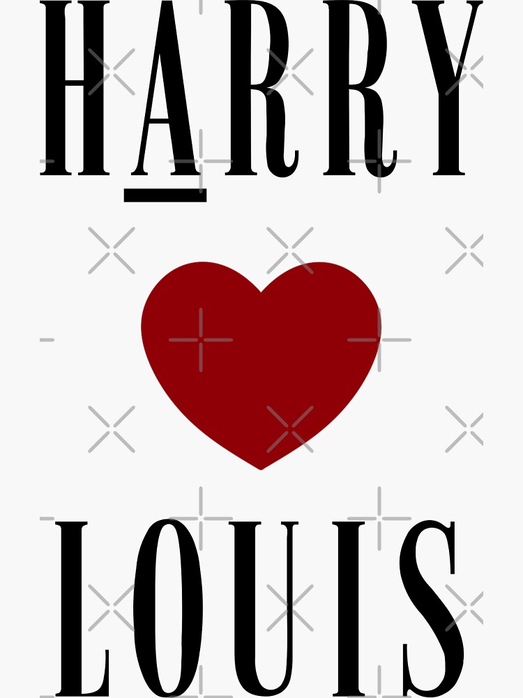"Harry Hearts Louis" Sticker for Sale by Bellasherryyy | Redbubble