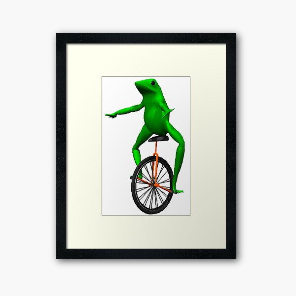 Dat Boi Meme Unicycle Frog Framed Art Print For Sale By