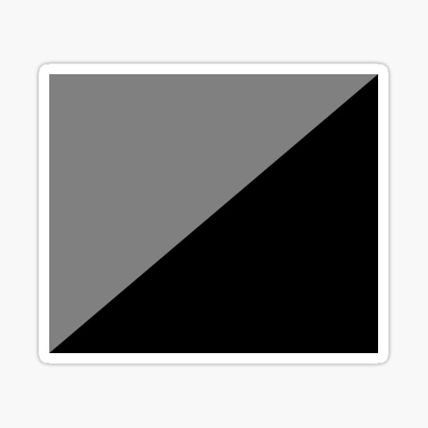 "Half Grey and Half Black" Sticker for Sale by KindsvaterArt | Redbubble