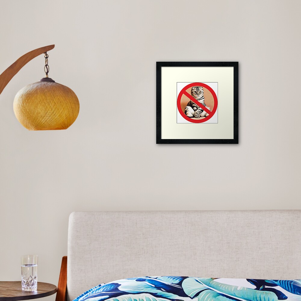 "Not Allowed For Cats Sign" Sticker for Sale by TheMikis | Redbubble