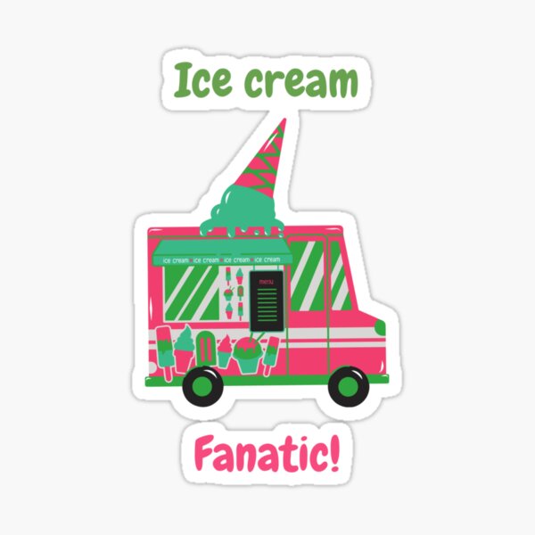 "Ice cream fanatic" Sticker by Farsight22 | Redbubble