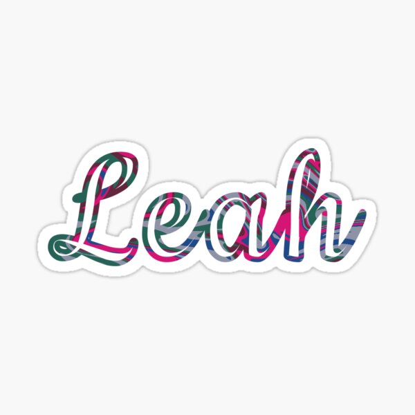 "Leah Name Sticker" Sticker for Sale by uni-hannah-corn | Redbubble