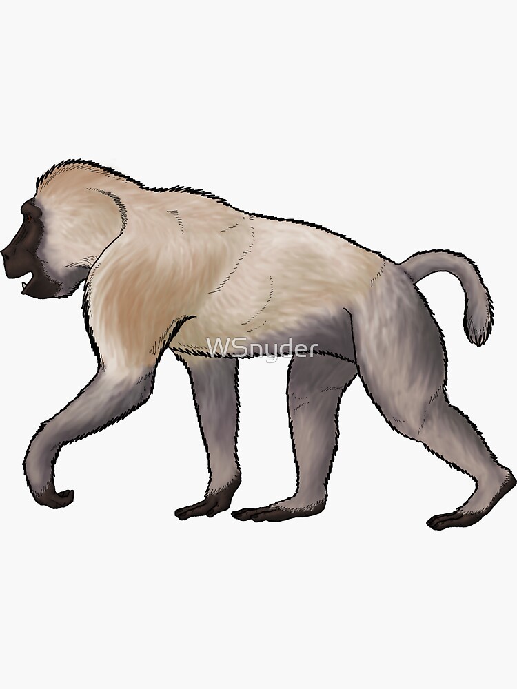 "Theropithecus oswaldi, the gigantic gelada" Sticker for Sale by ...