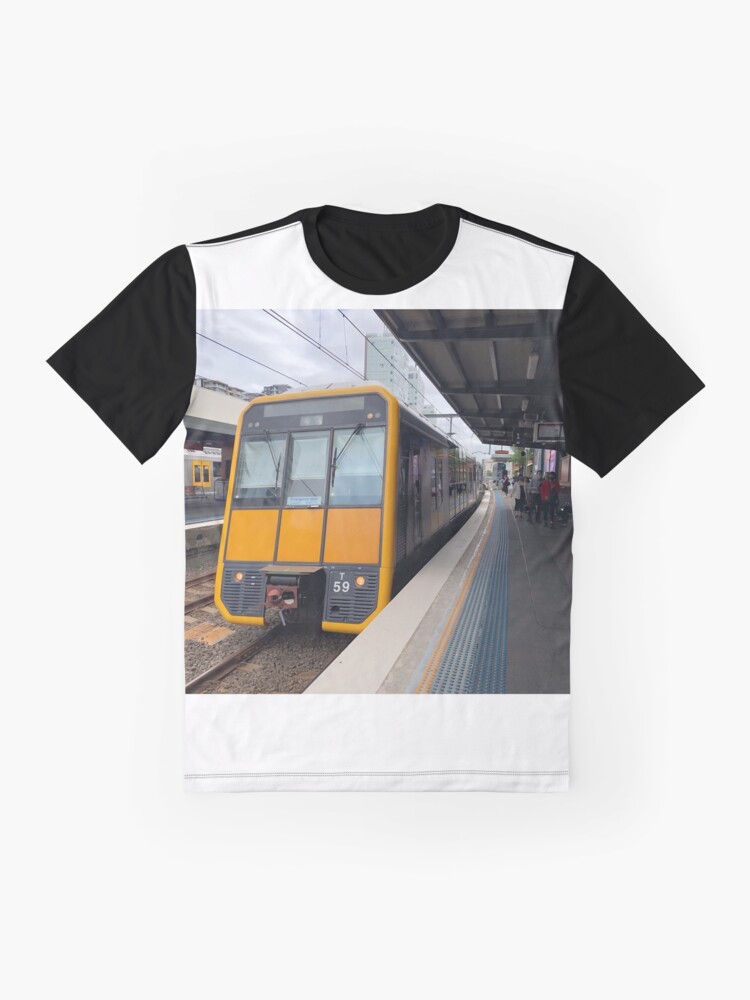 "Sydney Trains T Set TANGARA at Burwood Station" Graphic T-Shirt for ...