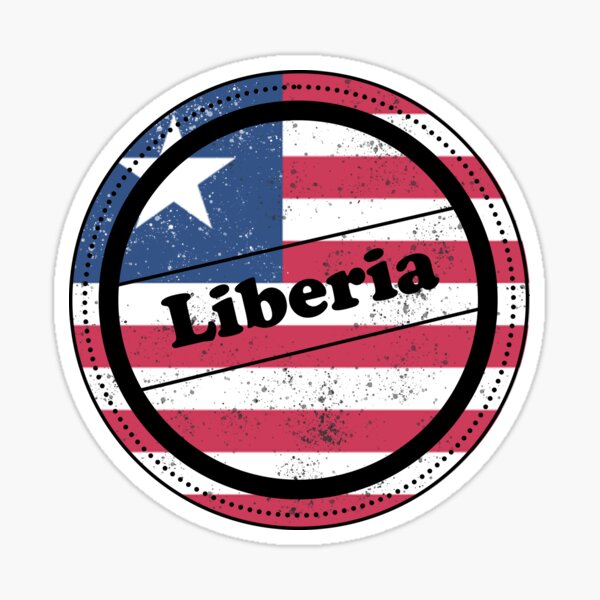 "Liberia Stamp" Sticker for Sale by Gina-Driada | Redbubble