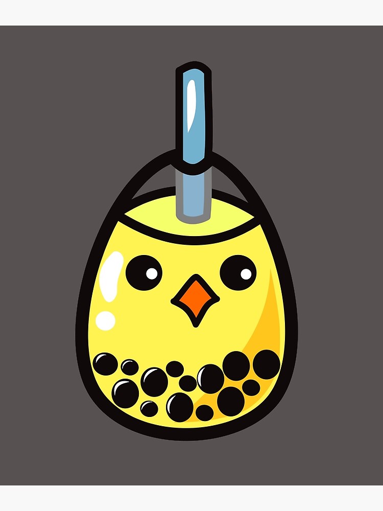 "Cute Cheaky Easter Chick Boba Bubble Tea Cup" Poster by merchloh128 ...