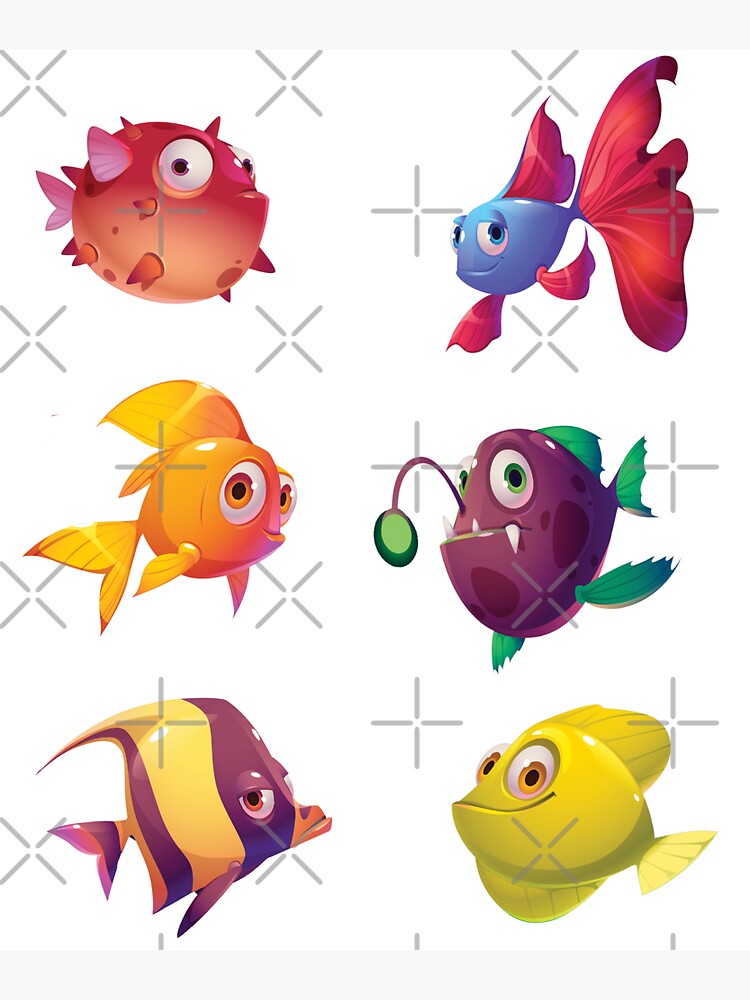 "A colorful fish stickers " Sticker for Sale by Ayayoussif | Redbubble