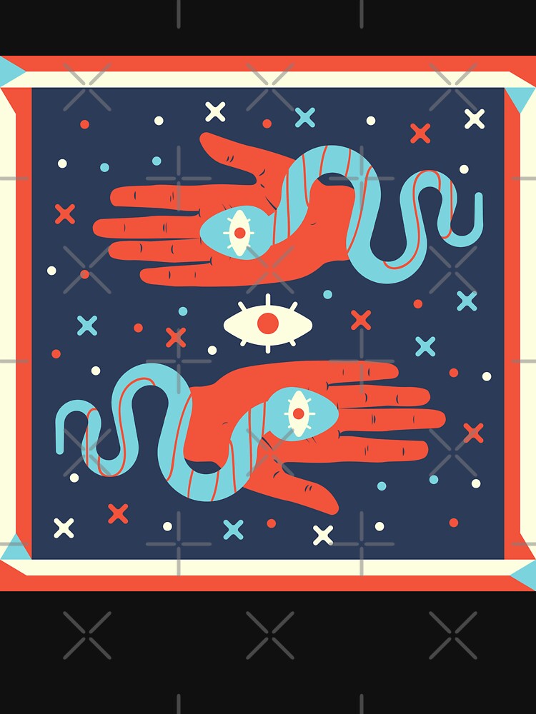 "Third Eye with Snake and Hand Art" T-shirt for Sale by Teesite ...