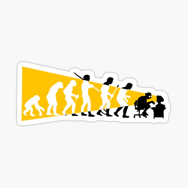 "Evolution" Sticker for Sale by DuzeKubki | Redbubble