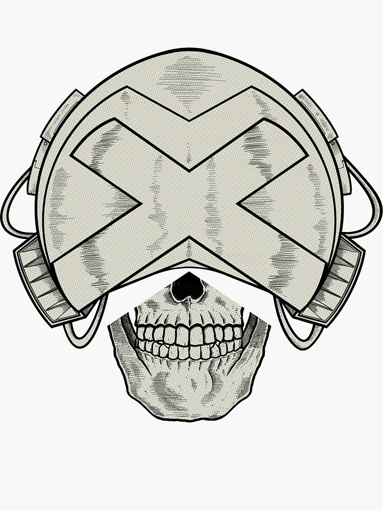"FALL OF X - Professor X Skull" Sticker for Sale by sebcarey | Redbubble