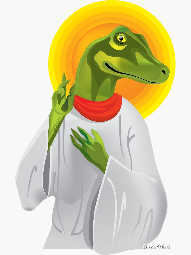 "Holy Raptor" Sticker for Sale by DuzeKubki | Redbubble