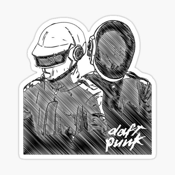 "Daft Punk" Sticker for Sale by CosineCoded | Redbubble