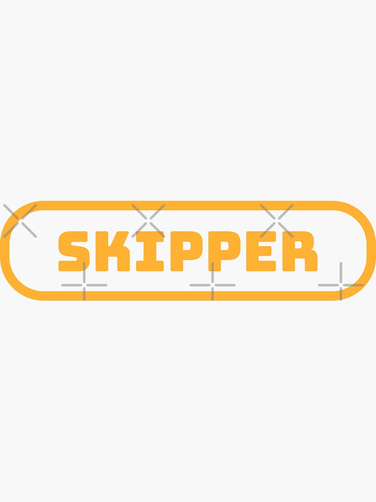 "Skipper Rank " Sticker for Sale by Passion-For-Sea | Redbubble