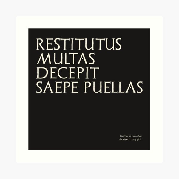 "Graffiti of Pompeii - RESTITUTUS MULTAS DECEPIT..." Art Print by ...