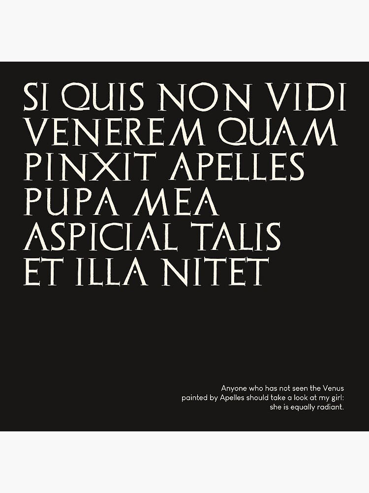 "Graffiti of Pompeii - SI QUIS NON VIDI VENEREM..." Poster for Sale by ...