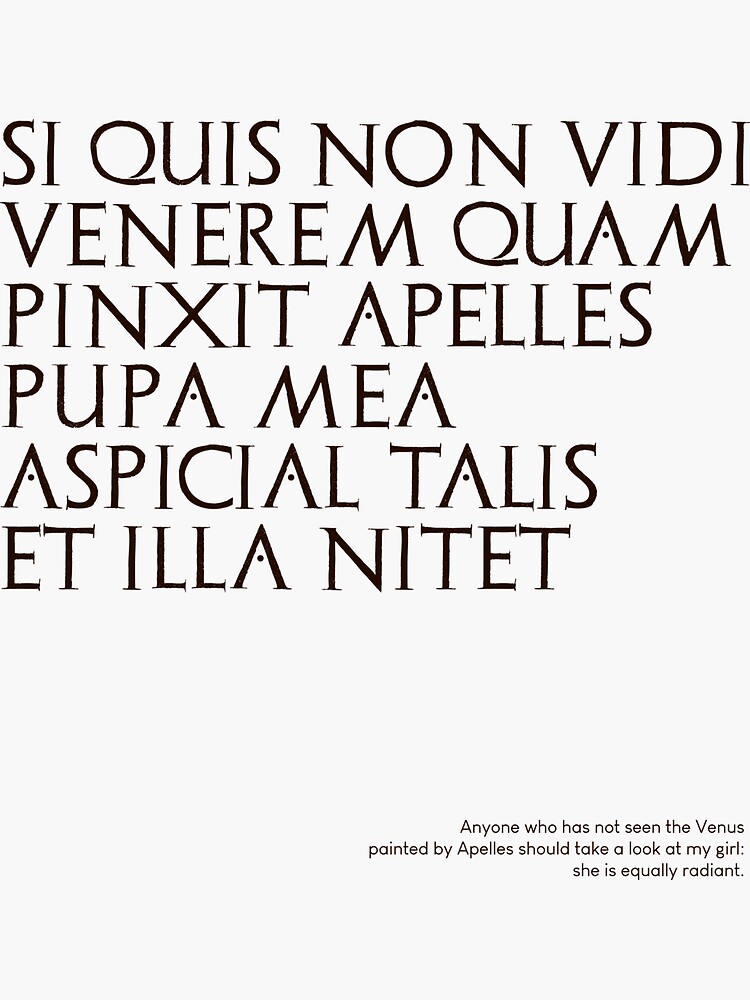 "Graffiti of Pompeii - SI QUIS NON VIDI VENEREM..." Sticker for Sale by ...