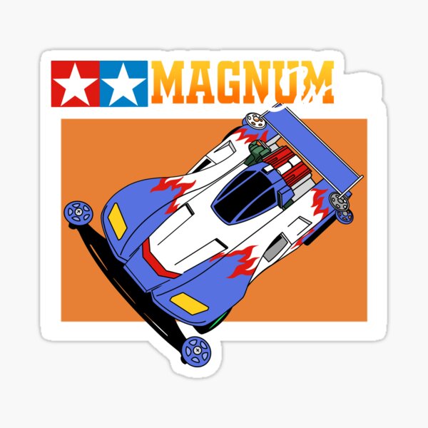 "Tamiya Magnum Super" Sticker for Sale by Artthree | Redbubble