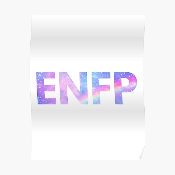 "ENFP Galaxy Rainbow Pastel White (MBTI Merch)" Poster for Sale by ...