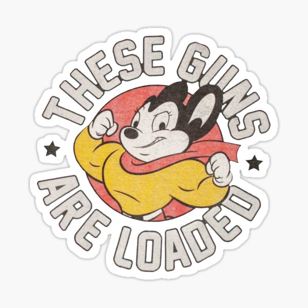 "Mighty Mouse " Sticker for Sale by nostalgic-stuff | Redbubble