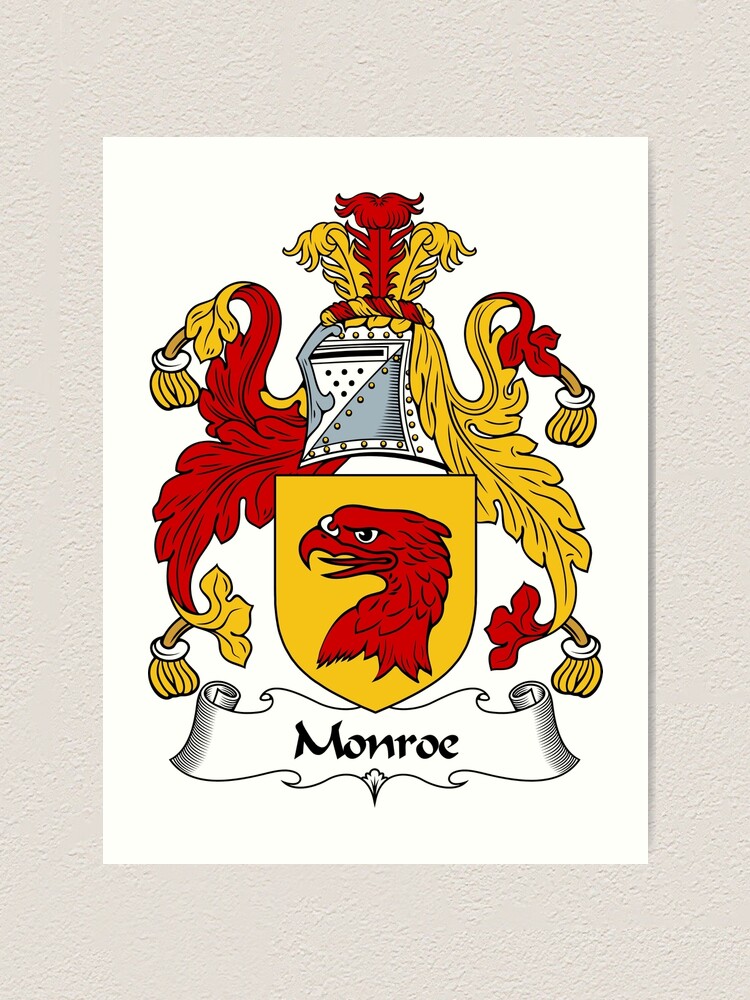 "Monroe Coat of Arms / Monroe Family Crest" Art Print by ...
