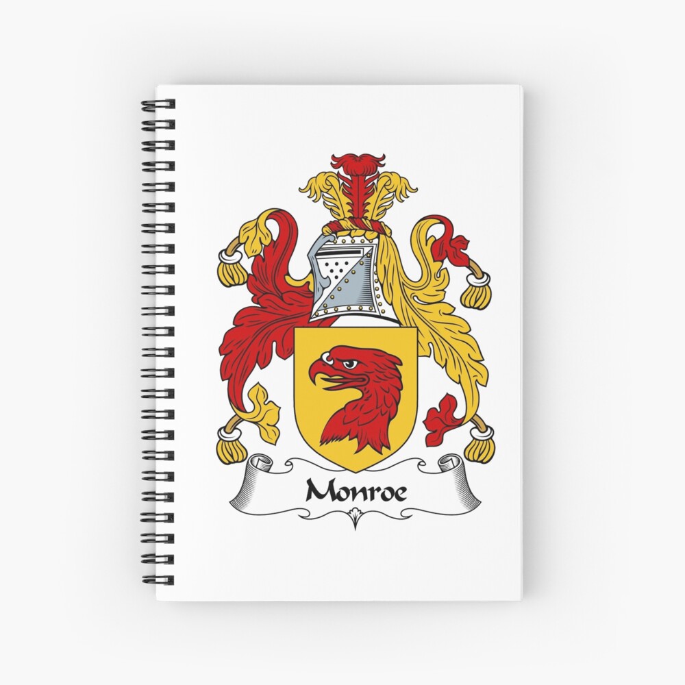 "Monroe Coat of Arms / Monroe Family Crest" Spiral Notebook for Sale by ...