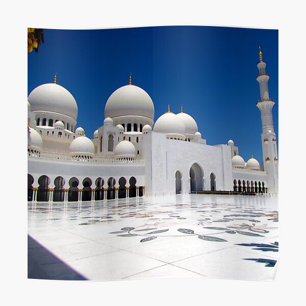 "Sheikh Zayed Grand Mosque Abu Dhabi" Poster for Sale by fahadabu ...
